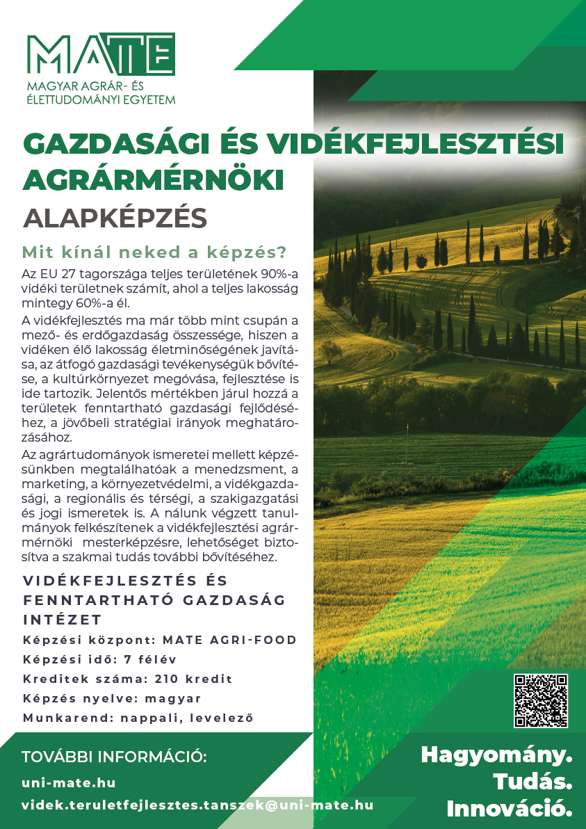 Hír - Vidékfejlesztés és Fenntartható Gazdaság Intézet - MATE